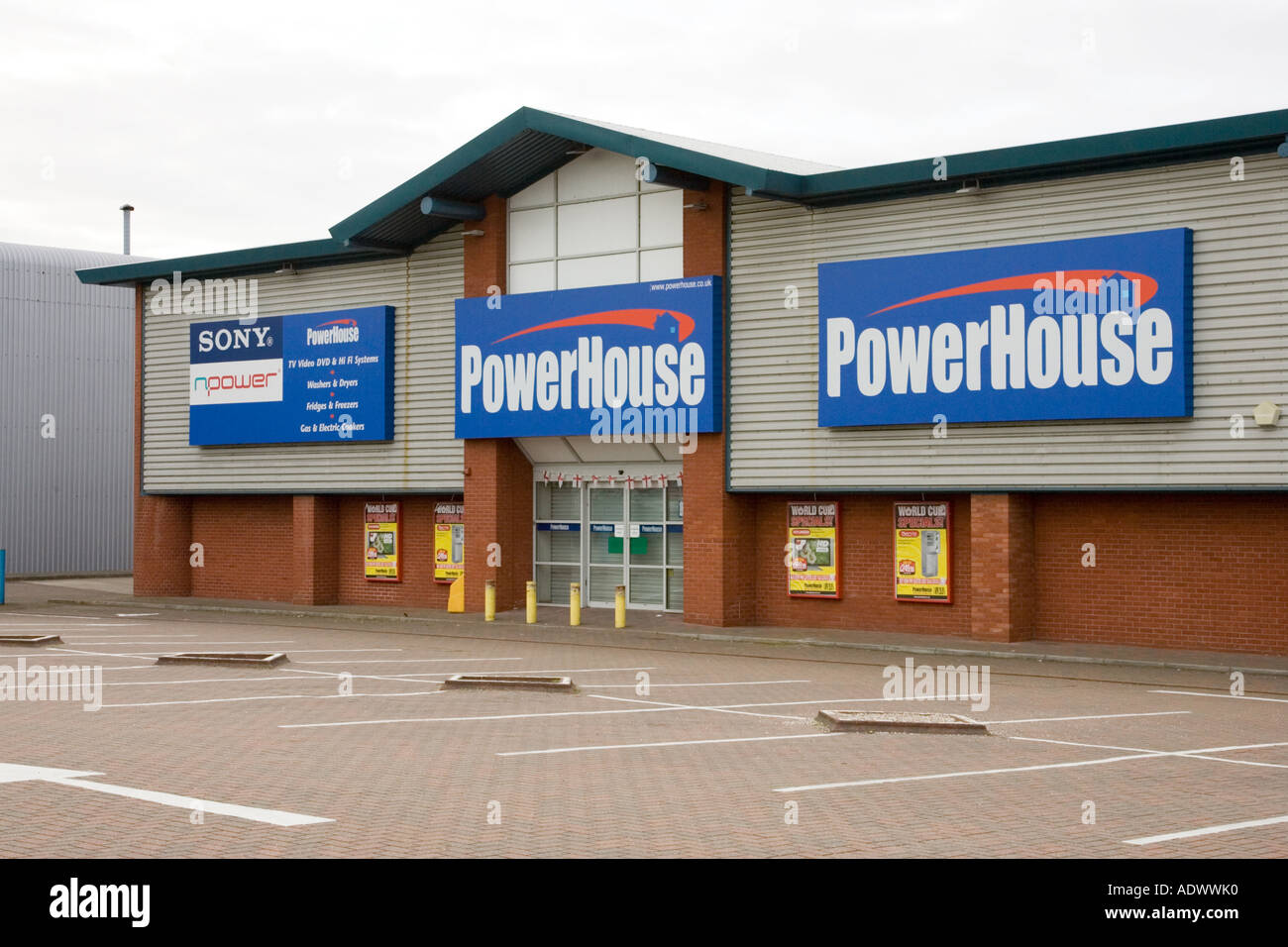 Powerhouse store at a retail park in Bury St Edmunds in Suffolk, UK ...
