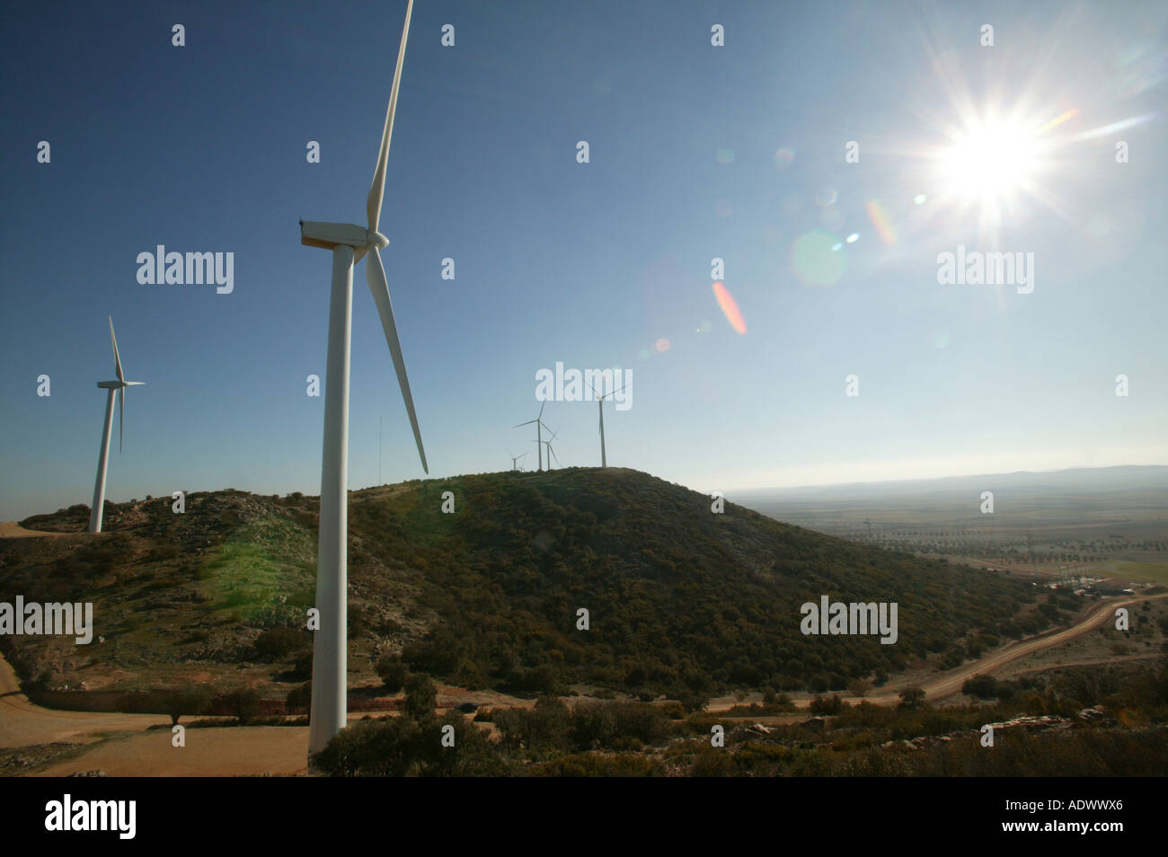 Wind energy created by generators Stock Photo - Alamy