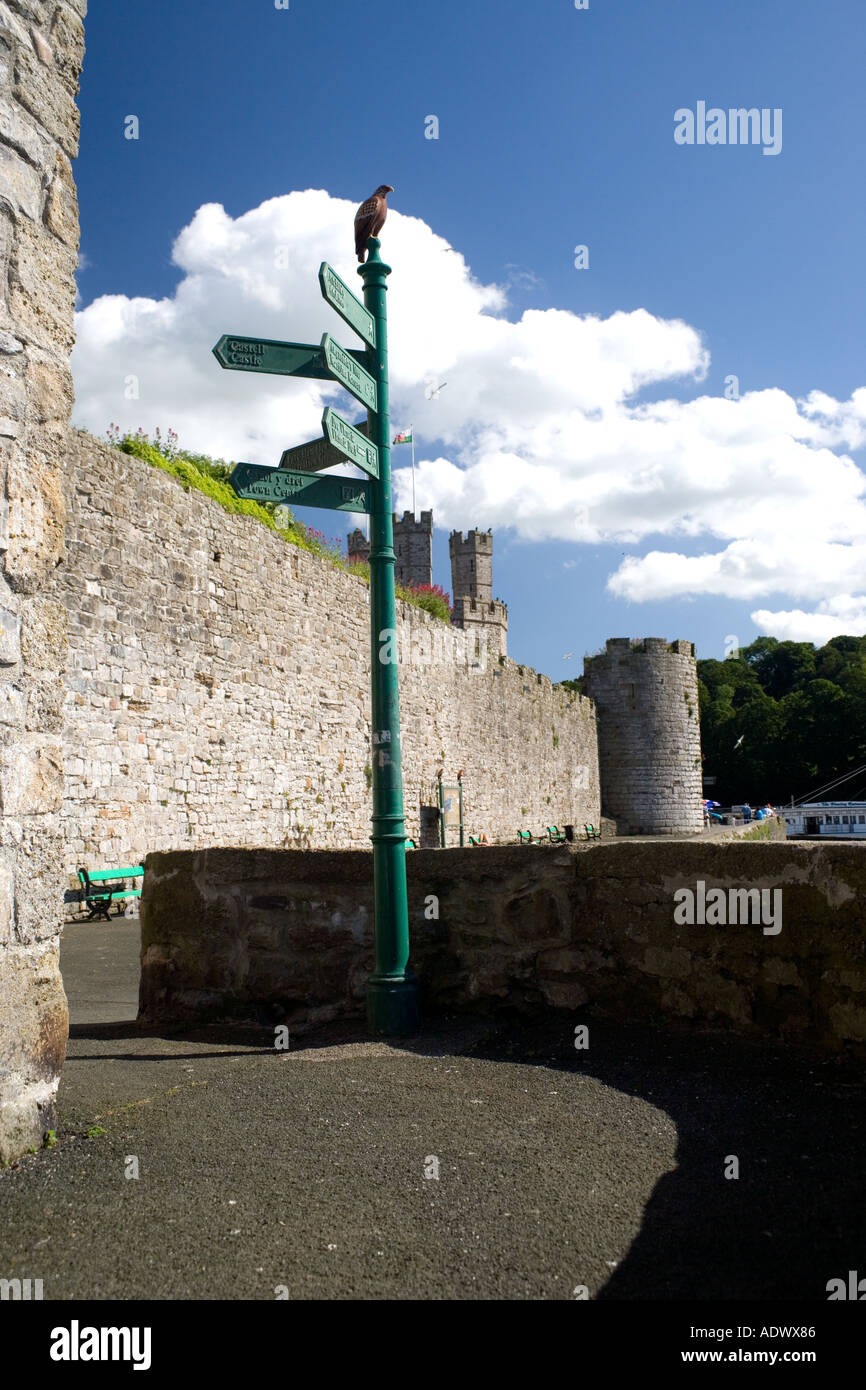 Caernarfon castle sign hi-res stock photography and images - Alamy