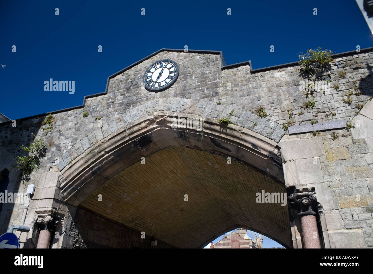 Clock bridge in Caernarfon North Wales Stock Photo - Alamy