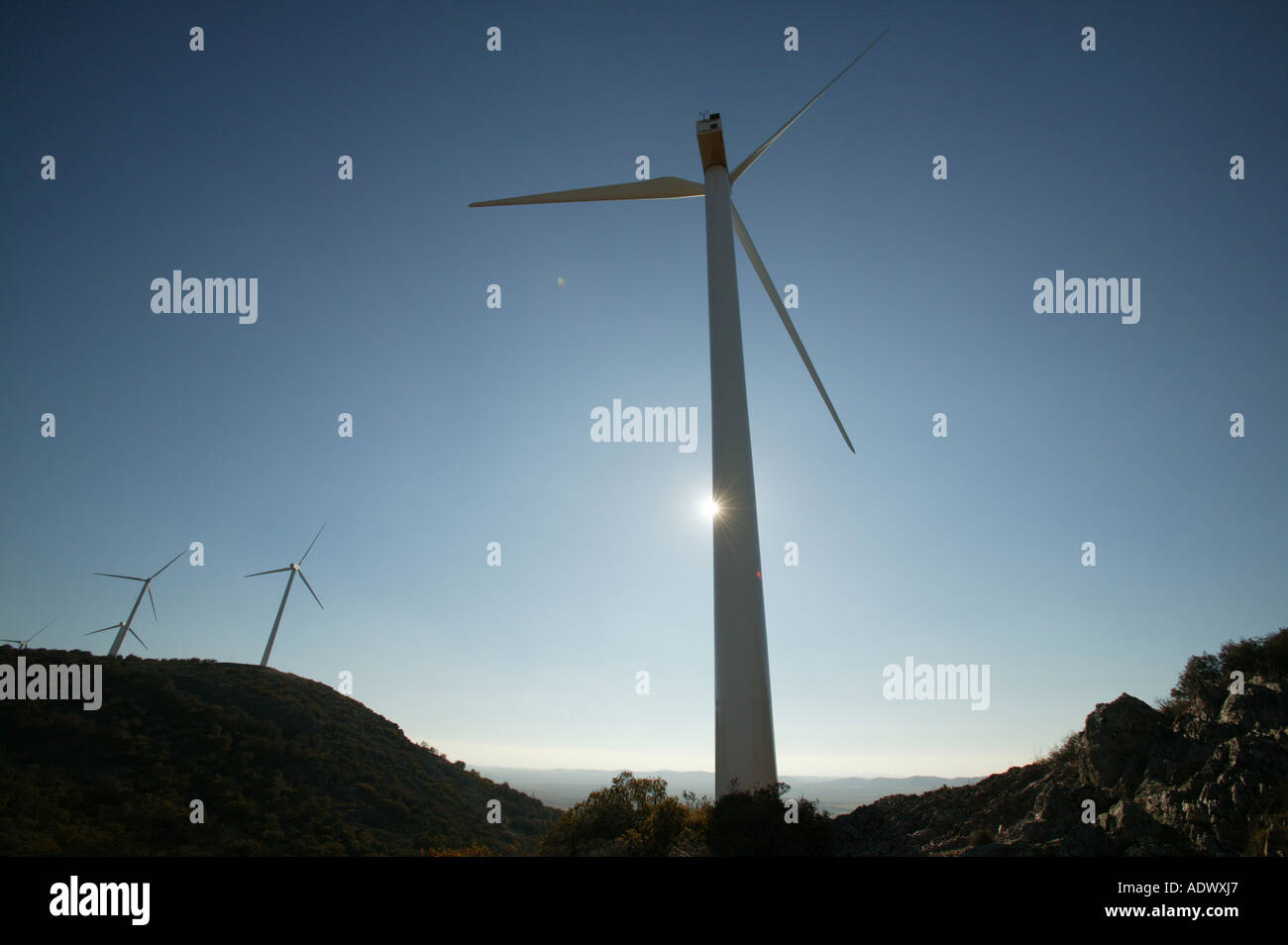 Wind energy created by generators Stock Photo - Alamy