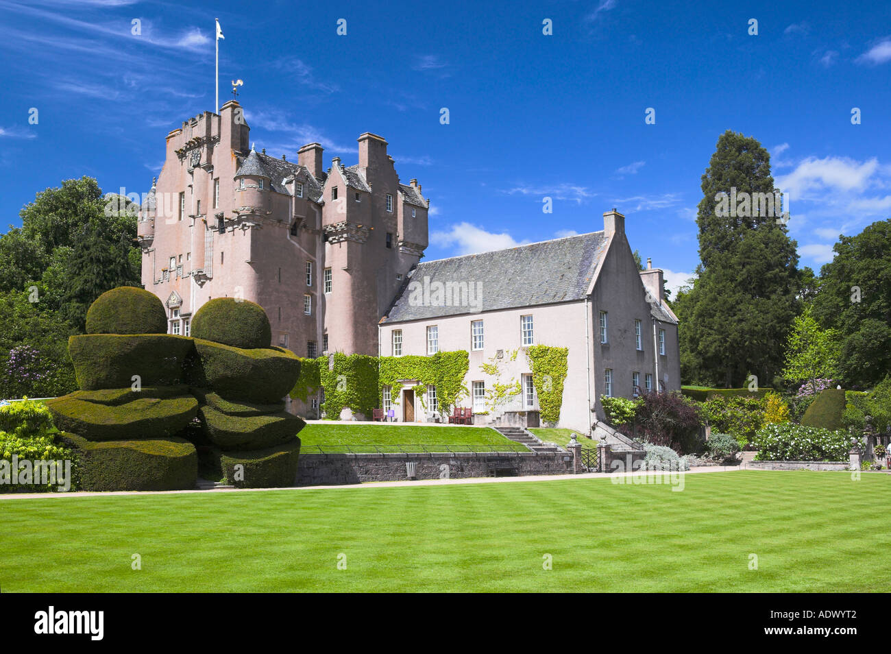Yew topiary crathes castle hi-res stock photography and images - Alamy