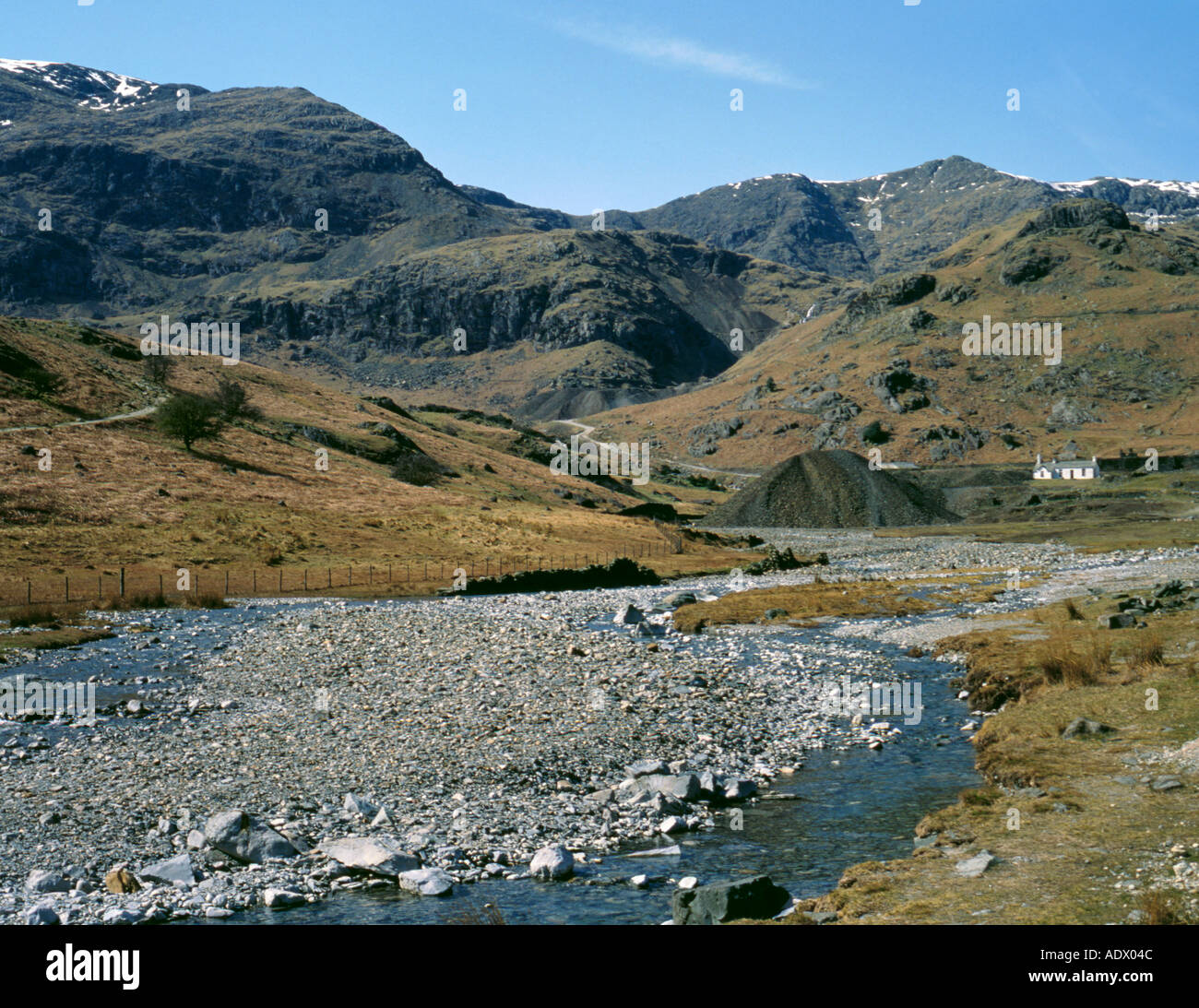 Old copper mine workings beneath Coniston Fells, Lake District National ...