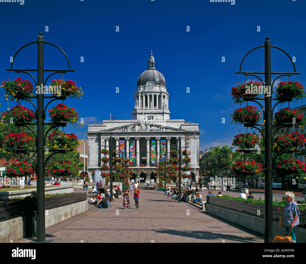 The Council House and Market Square, Nottingham, England, UK Stock ...