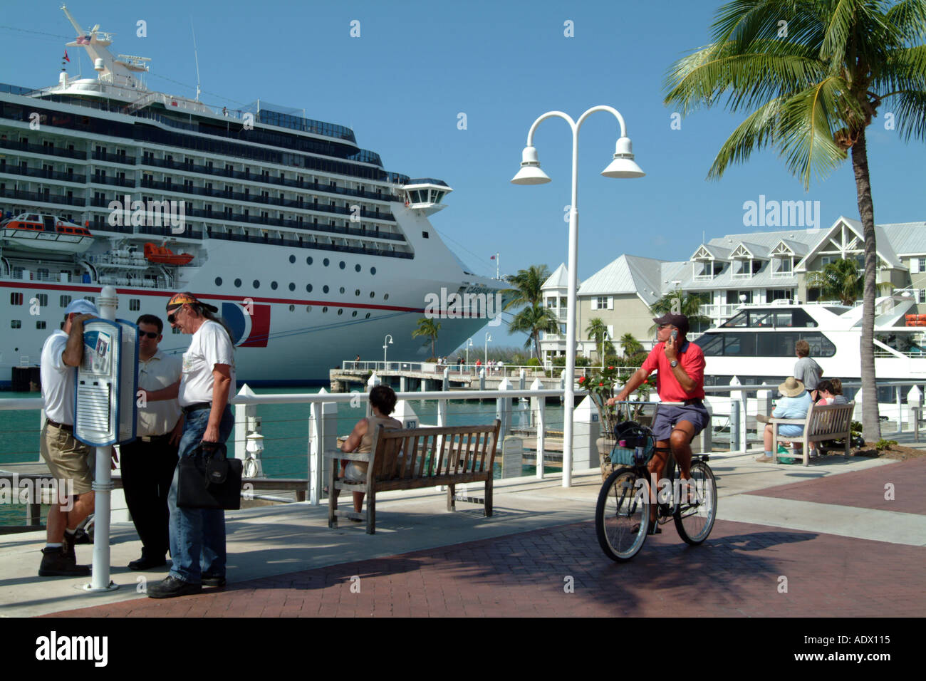 Carnival Miracle Cruise Ship quayside Key West The Keys Florida USA ...