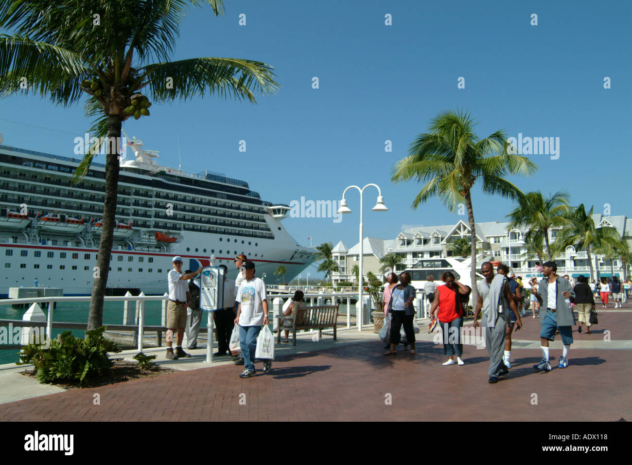 Carnival Miracle Cruise Ship quayside Key West o The Keys Florida USA ...
