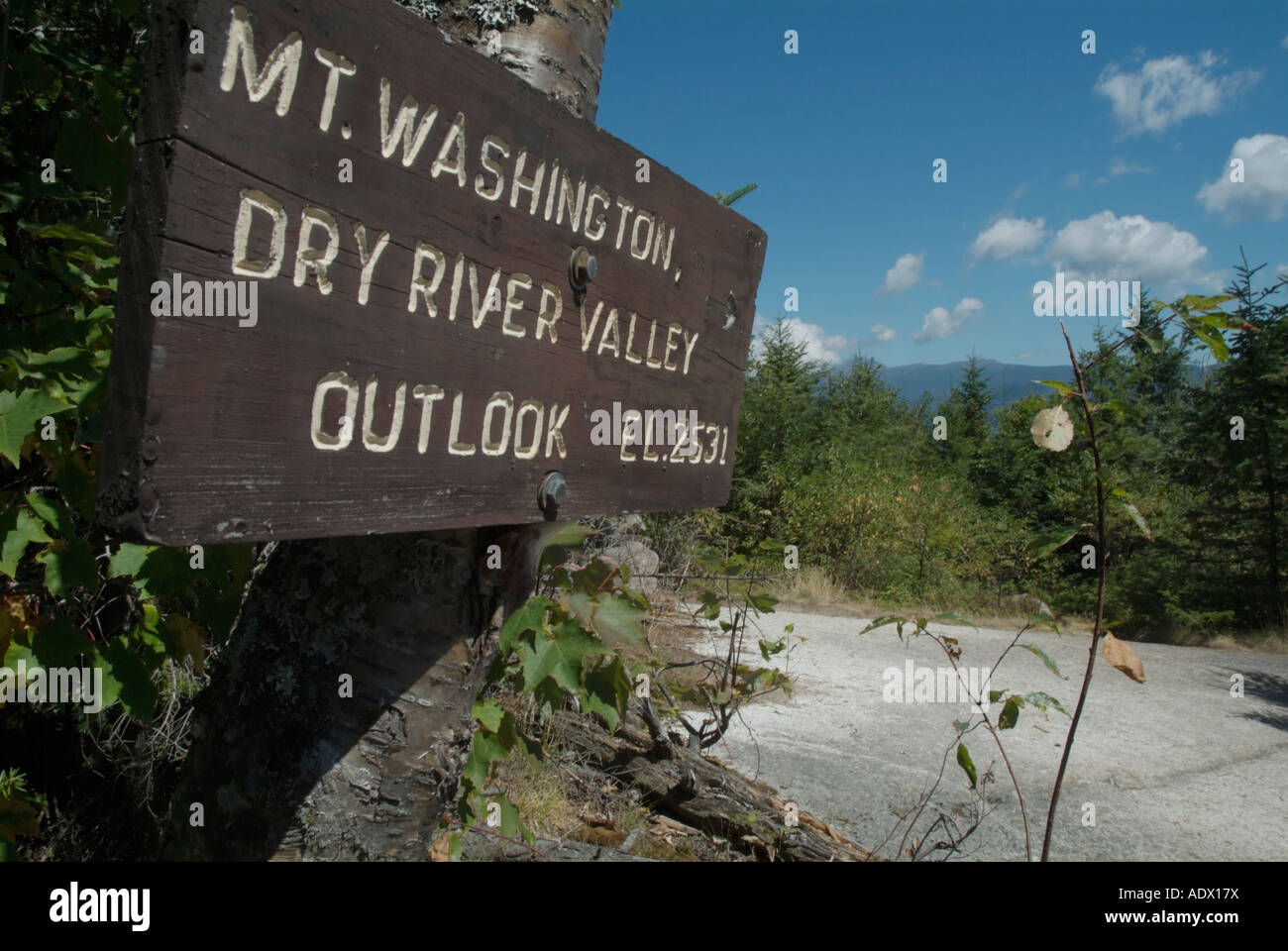 Mount Washington Valley Outllook on Frankenstein Cliff Trail Stock ...