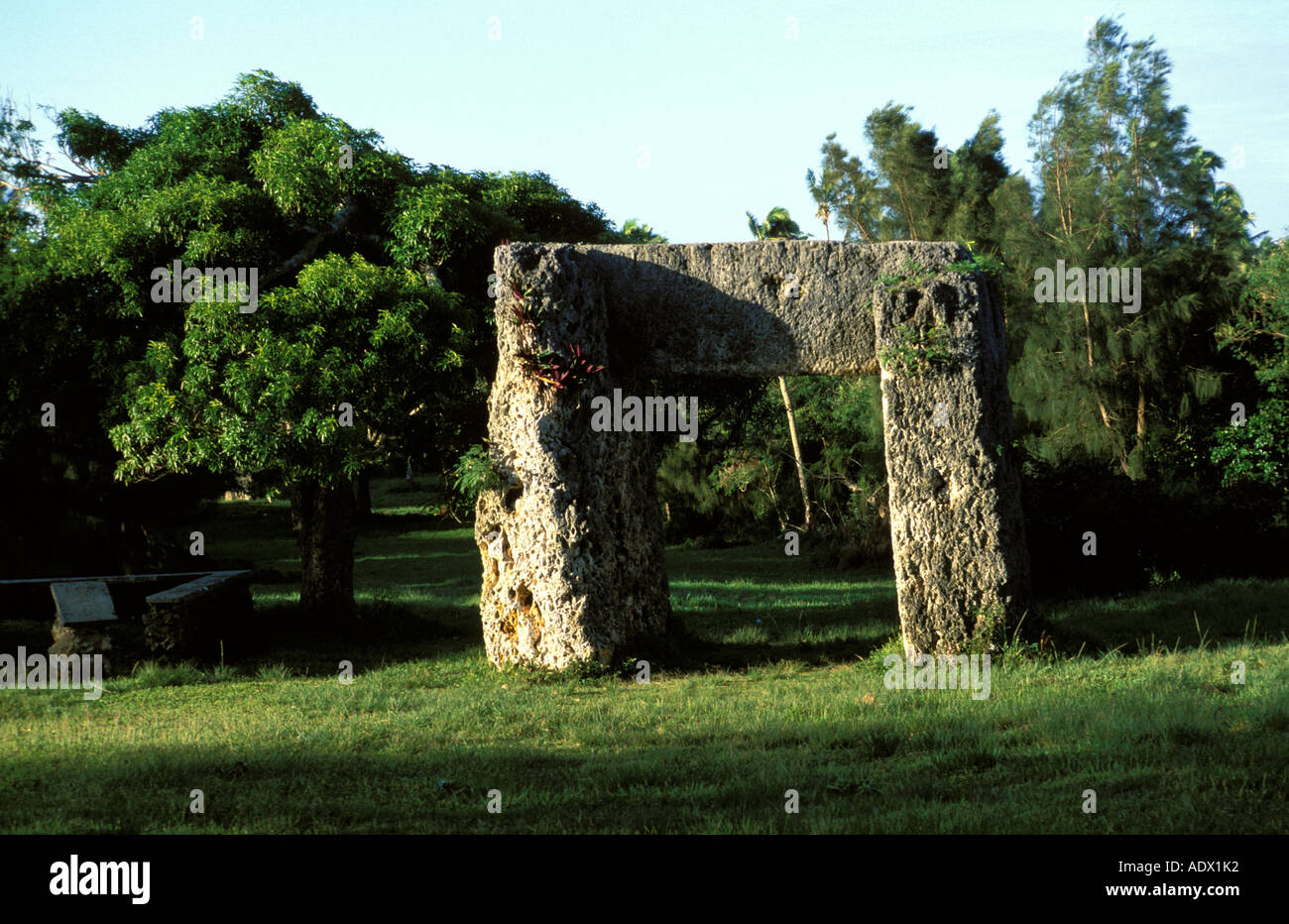 The archeological arch of Ha amonga a Maui Stock Photo - Alamy