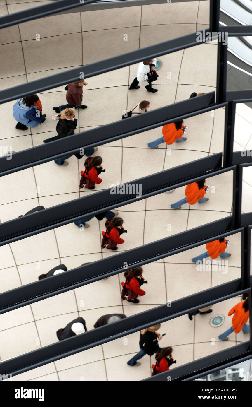 Berlin the Reichstag dome on the roof of the parliament building ...