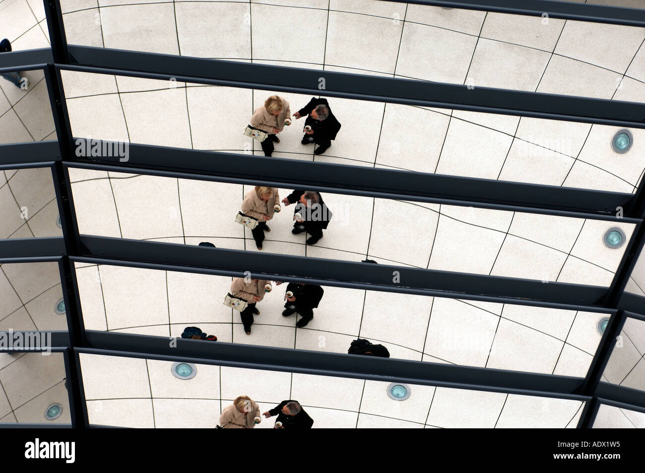 Berlin the Reichstag dome on the roof of the parliament building ...