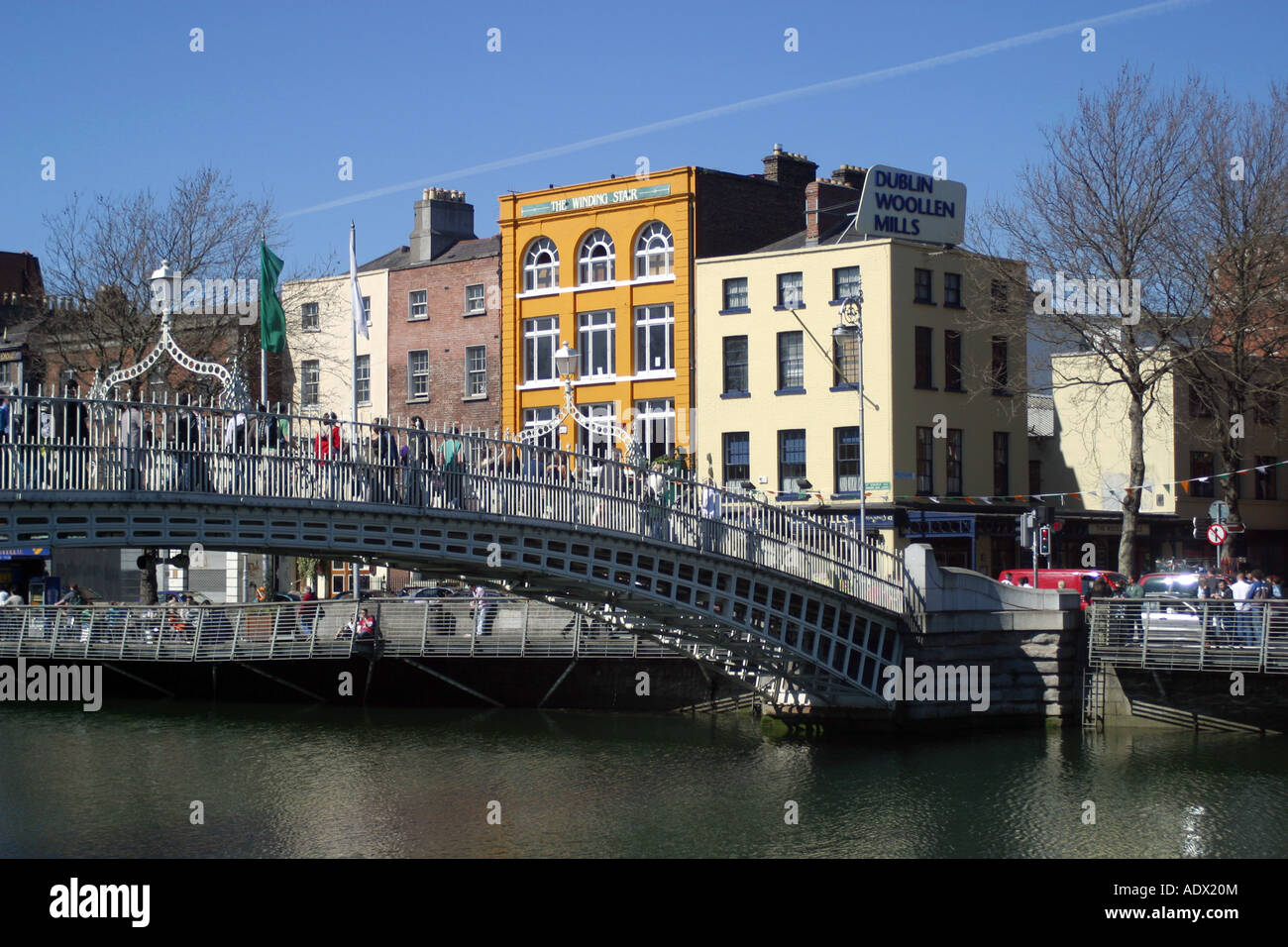 The Ha penny built in 1816 over the River Liffey in Dublin Ireland ...