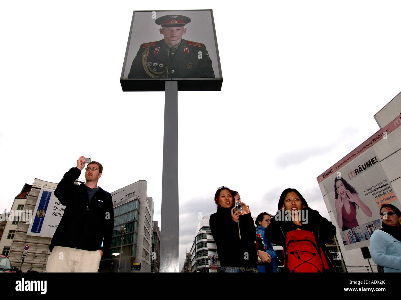 Berlin picture of Russian soldier at checkpoint Charlie in the ...