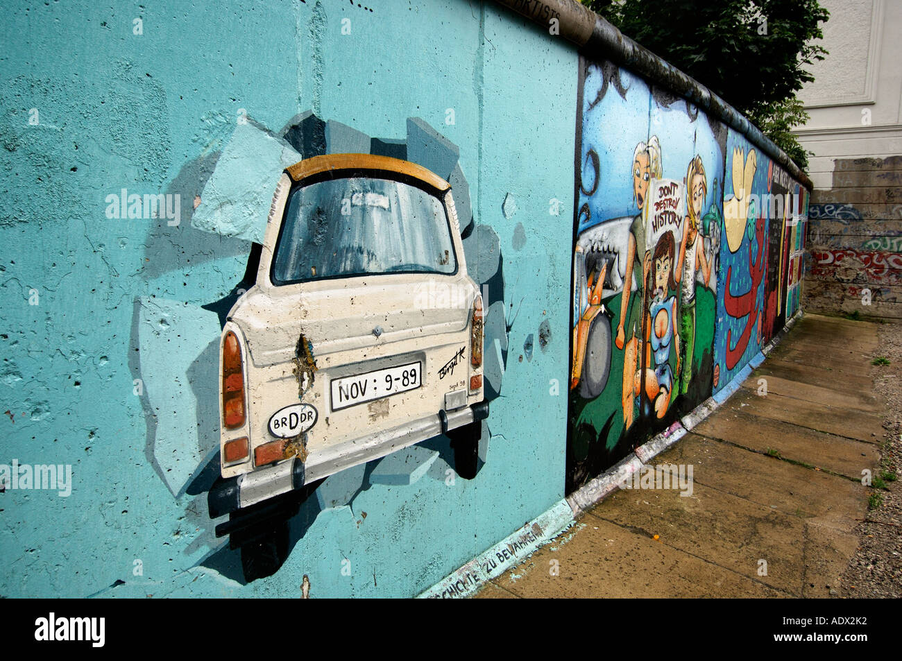 Berlin graffiti on the remains of the Berlin Wall at the Potsdammer ...