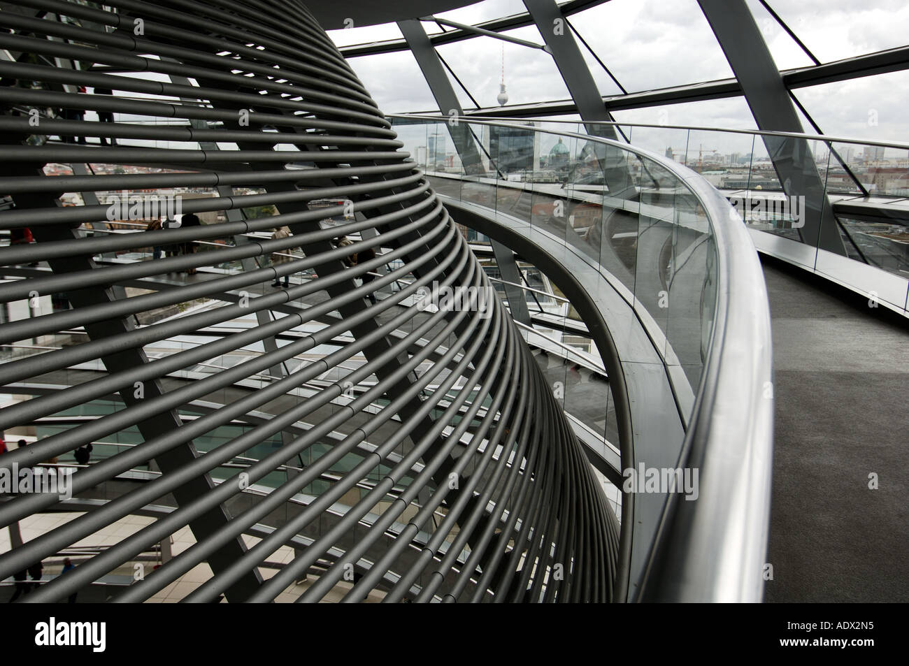 Berlin the Reichstag dome on the roof of the parliament building ...