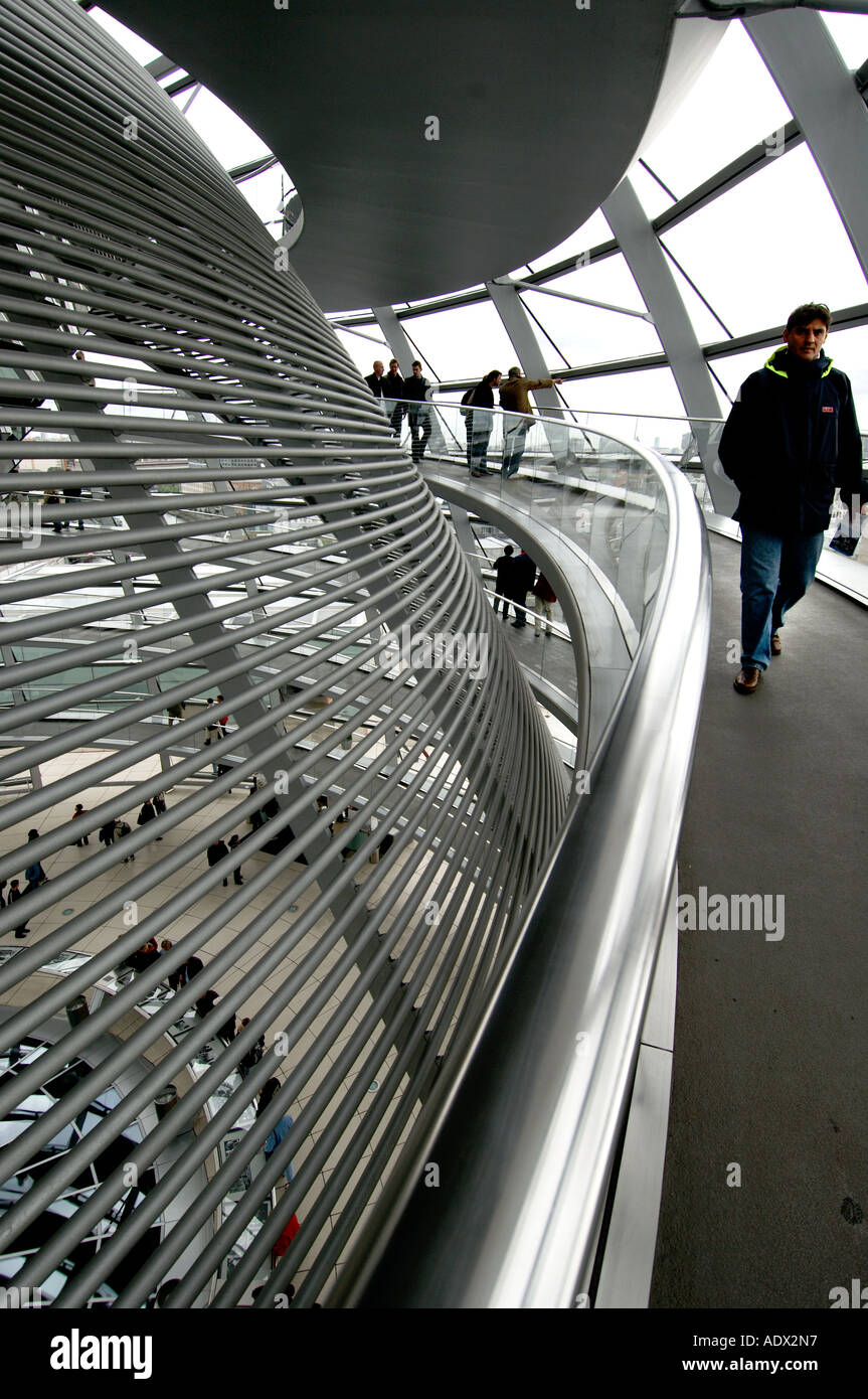 Berlin the Reichstag dome on the roof of the parliament building ...