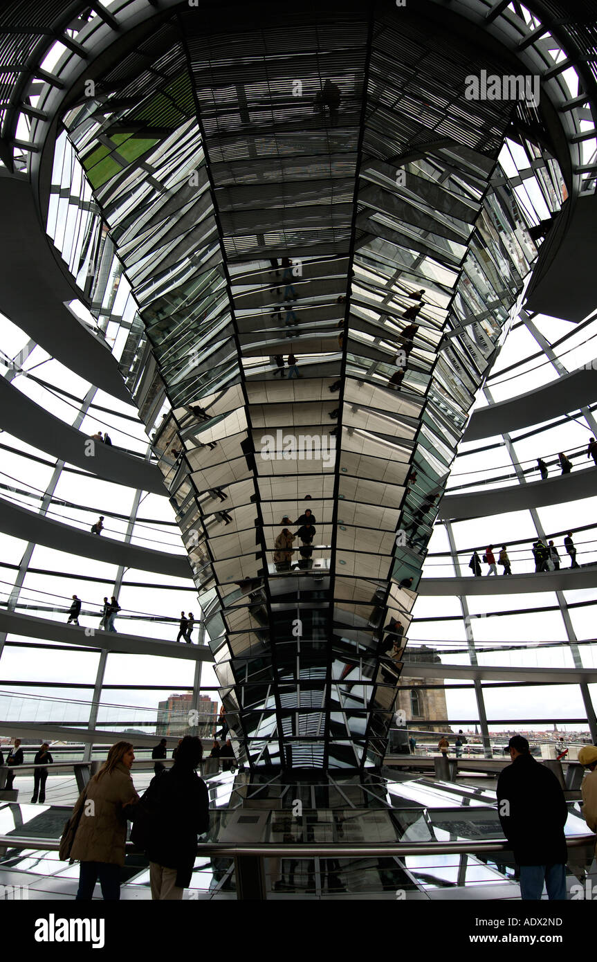 Berlin the Reichstag dome on the roof of the parliament building ...