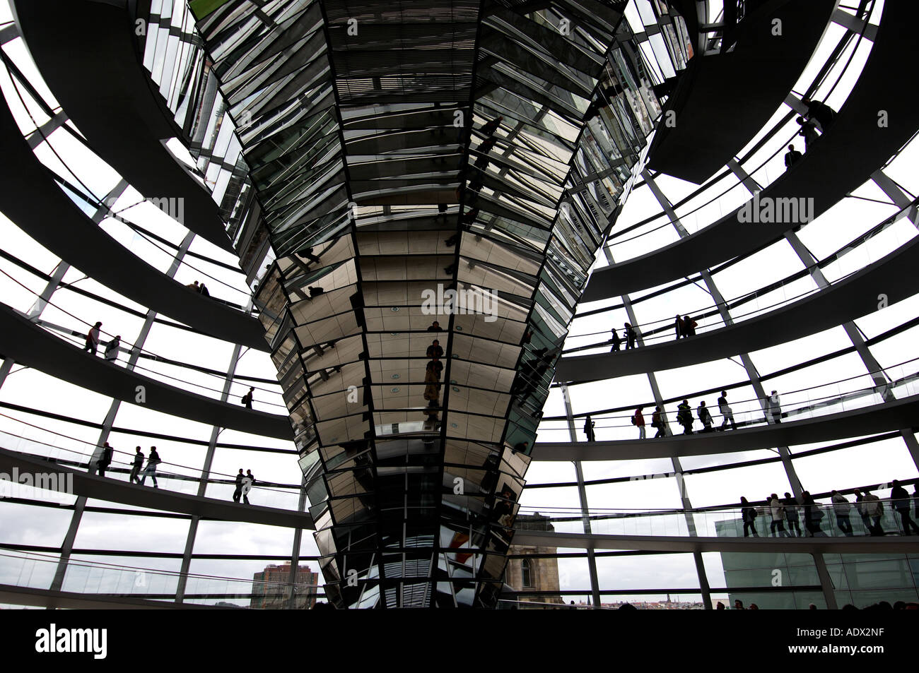 Berlin the Reichstag dome on the roof of the parliament building ...