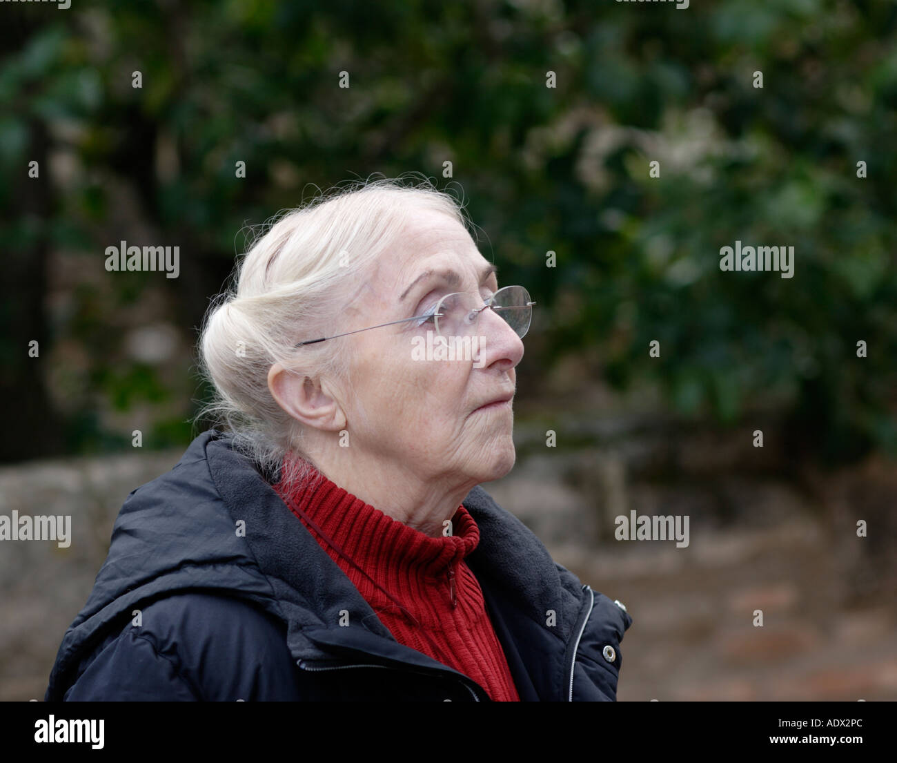 Portrait of elderly retired school teacher Stock Photo - Alamy