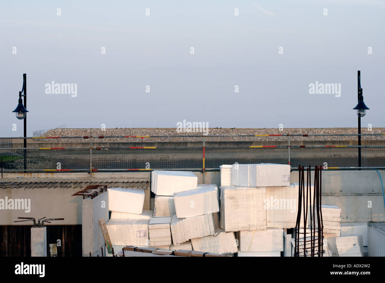 Styrofoam blocks on construction site Stock Photo - Alamy