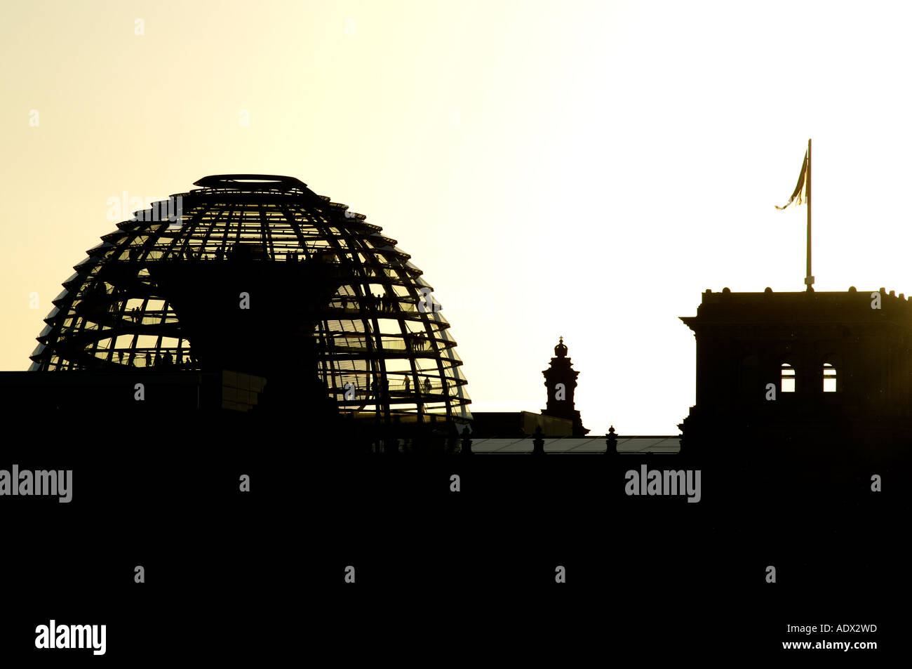 Berlin the Reichstag dome on the roof of the parliament building ...