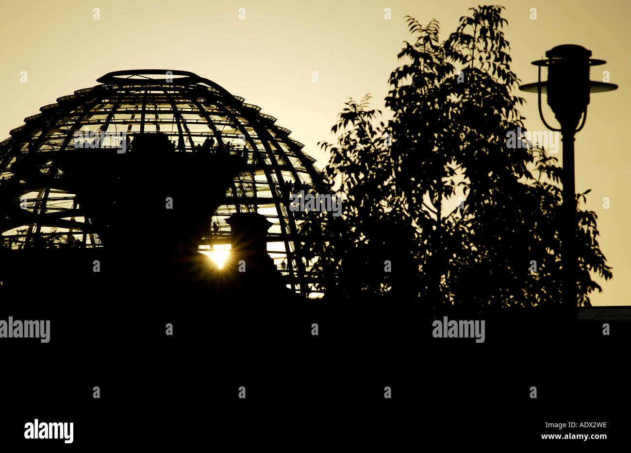 Berlin the Reichstag dome on the roof of the parliament building ...