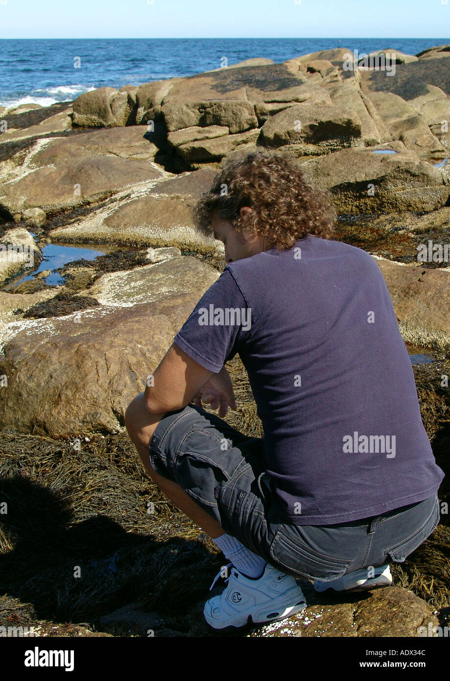 Man Contemplating Ocean Stock Photo - Alamy