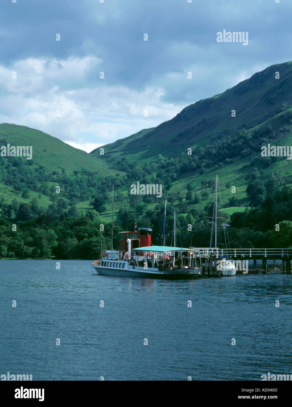 Ferry "Lady of the Lake" and landing stage, Glenridding, Ullswater ...