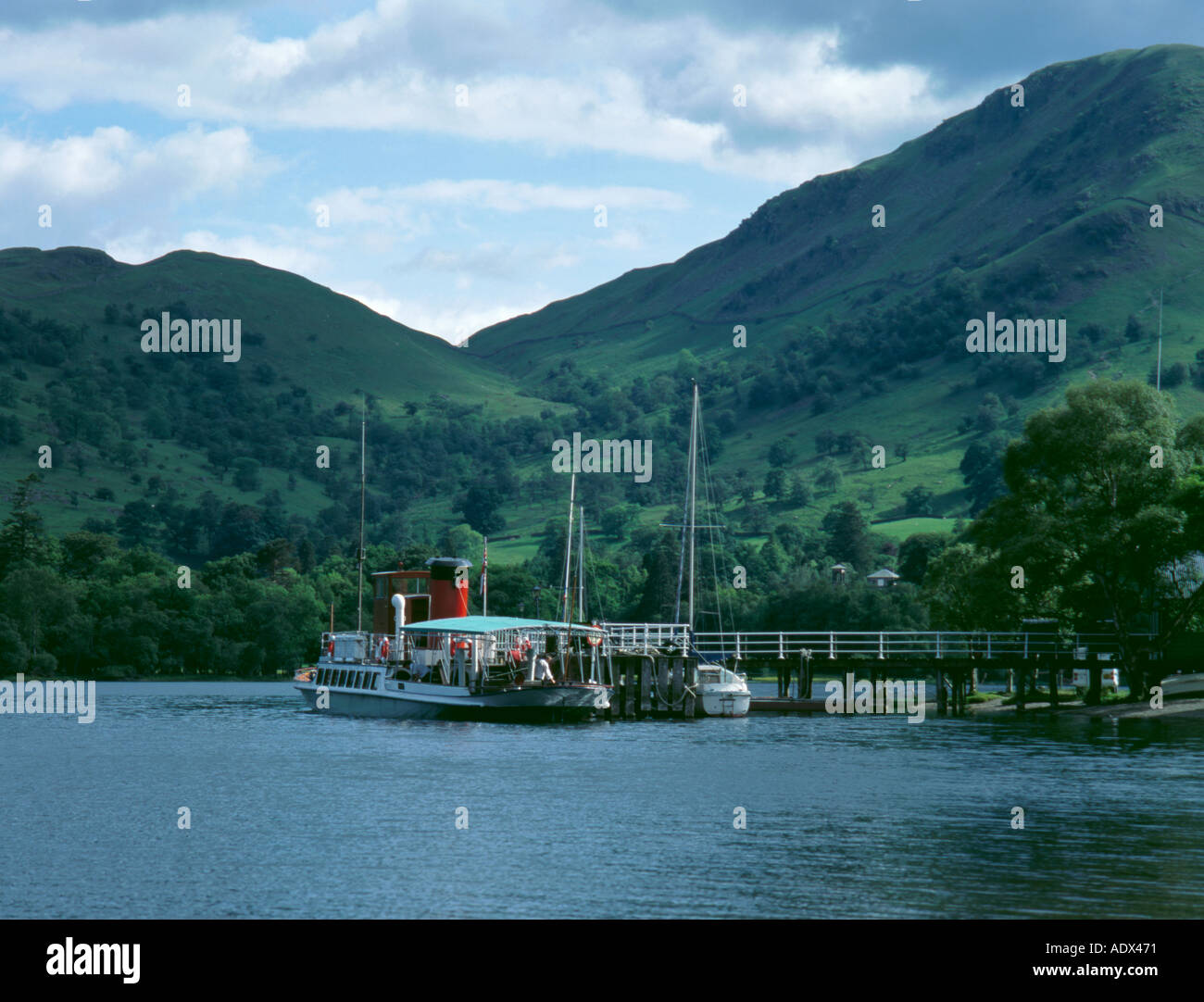 Ferry "Lady of the Lake" and landing stage, Glenridding, Ullswater ...