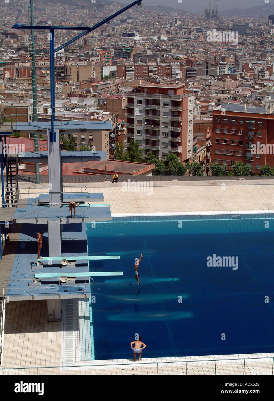 Olympic diving pool Montjuic Barcelona Spain Stock Photo - Alamy