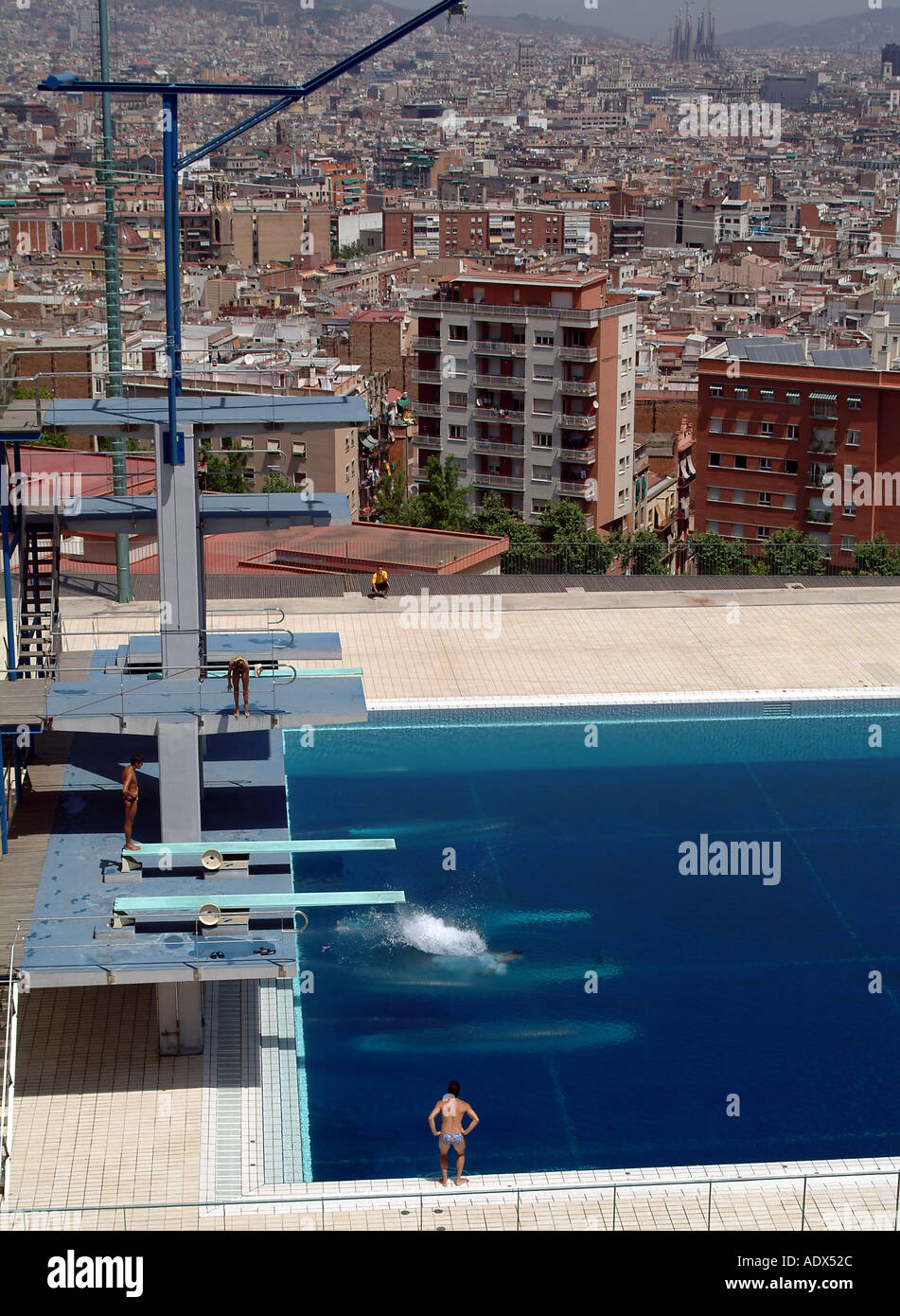 Olympic diving pool Montjuic Barcelona Spain Stock Photo - Alamy