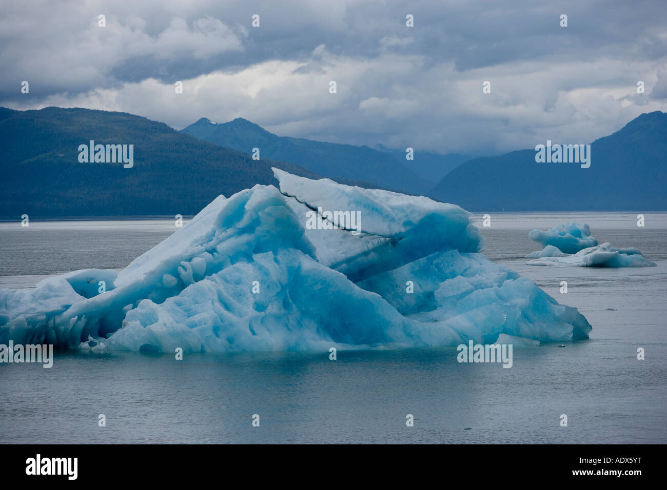old blue iceberg LeConte Glacier Bay USA Alaska Stock Photo - Alamy
