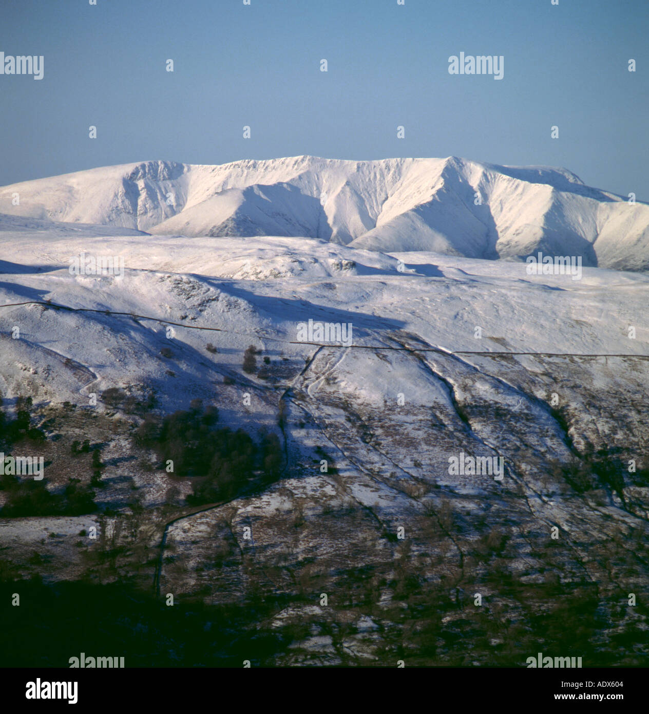 Winter view of Blencathra from Place Fell near Patterdale, Lake ...