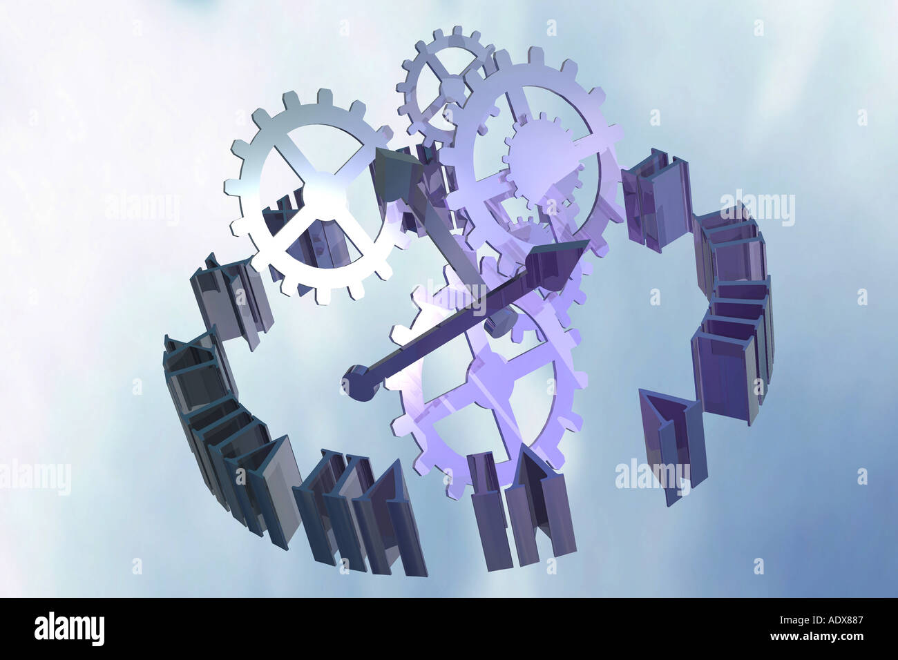 Illustrations clocks cg computer graphic virtual image interlocking ...