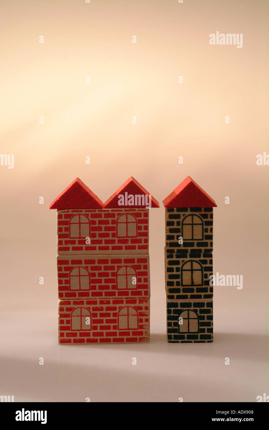 Architecture building blocks red green toy concept conceptual roof ...