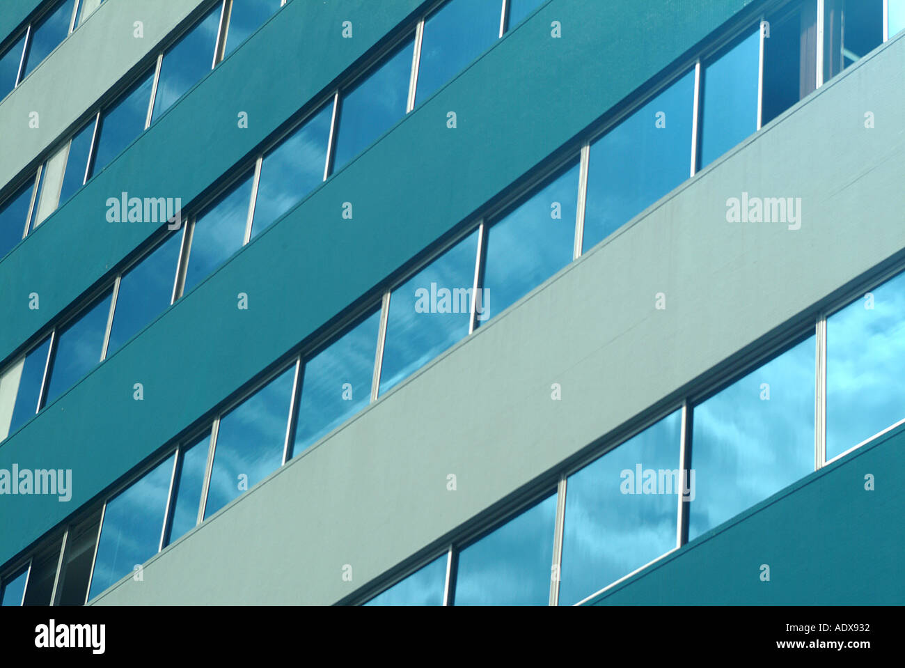 Architecture windows blue blueish reflection modern contemporary glass ...