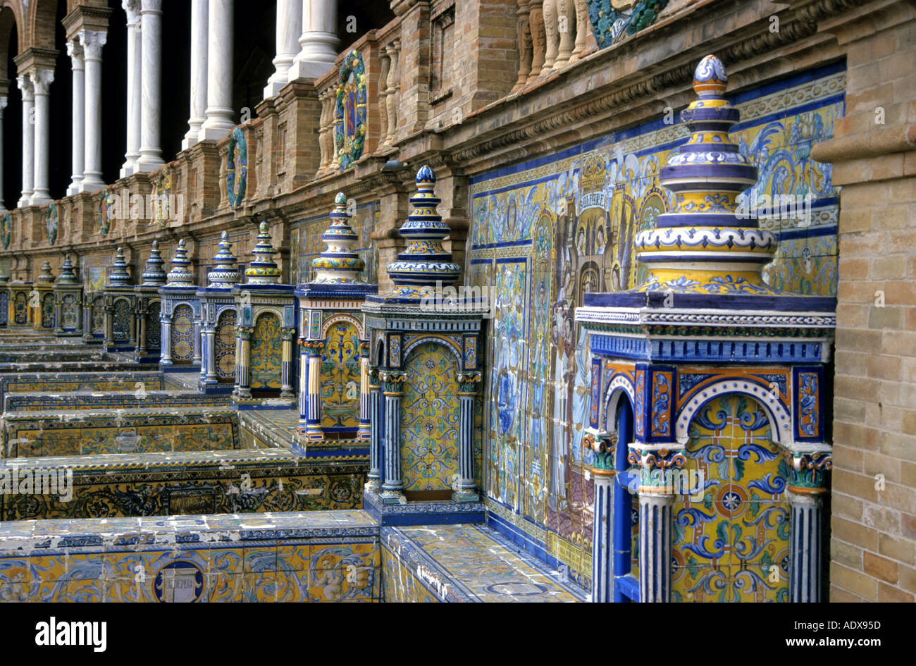 Azulejos de Plaza Espana in Sevilla Spain Stock Photo - Alamy