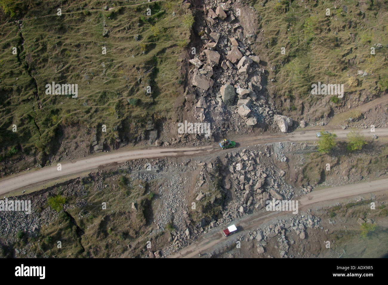 Destroyed mountain road stones hi-res stock photography and images - Alamy