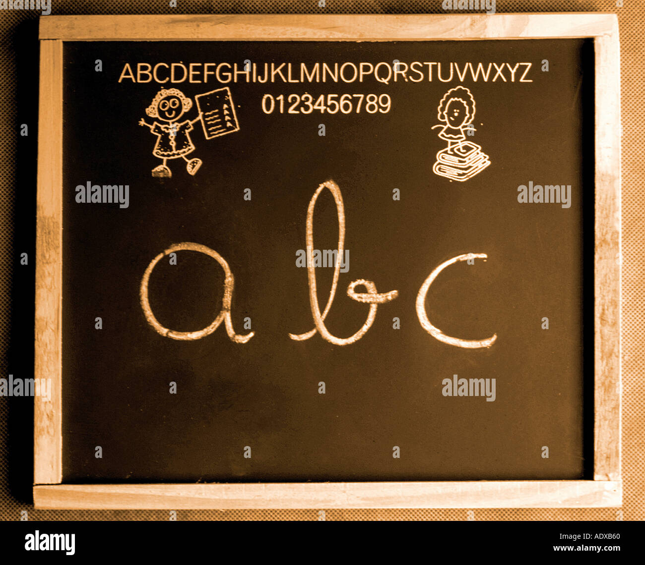 Concepts chalk letter letters wooden frame classroom alphabet numbers ...