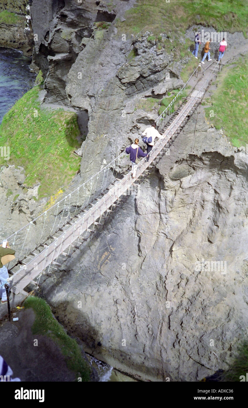 Carrick-a-rede rope bridge Stock Photo - Alamy
