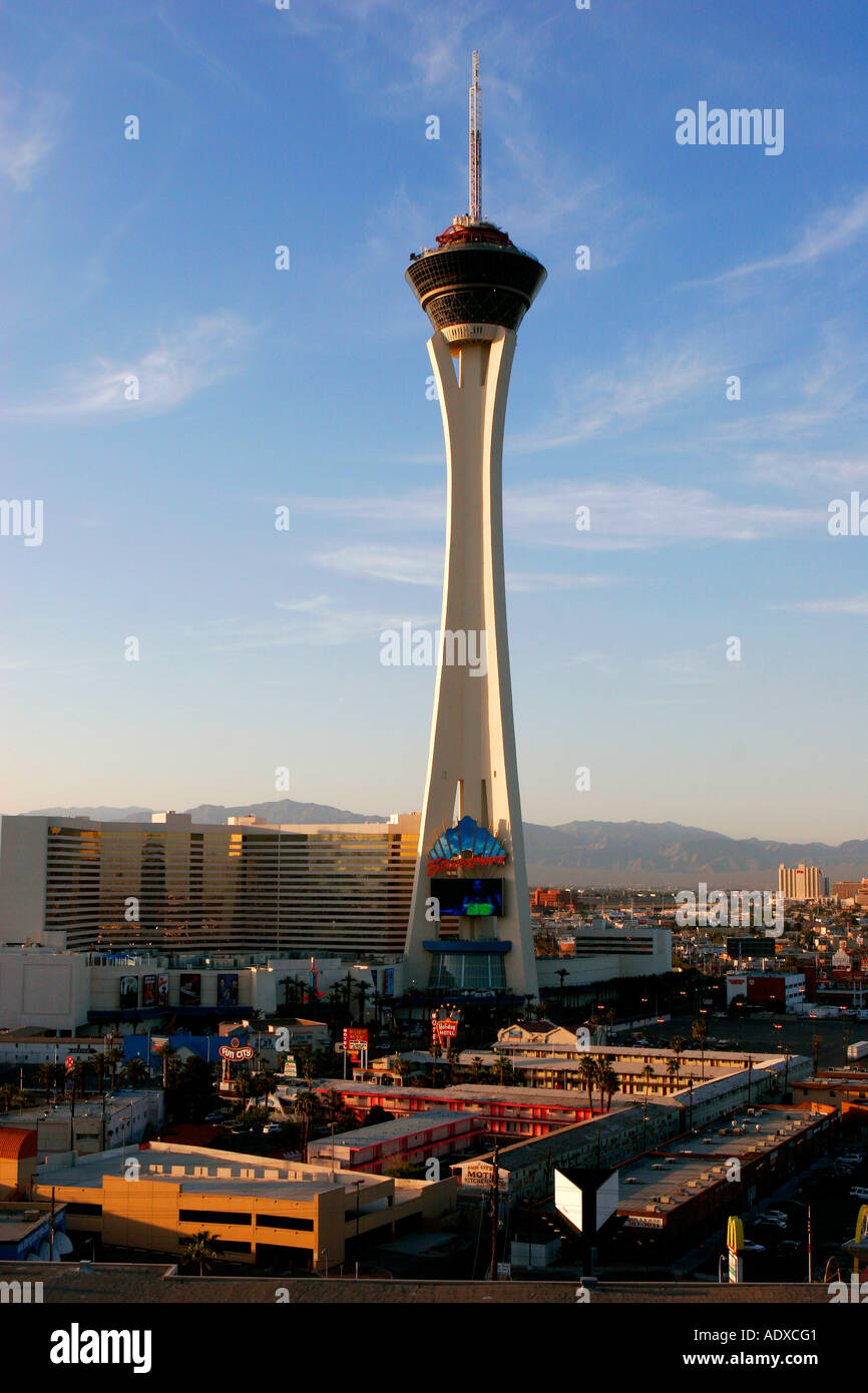 Las Vegas Strip Stratosphere Casino casinos Stock Photo - Alamy