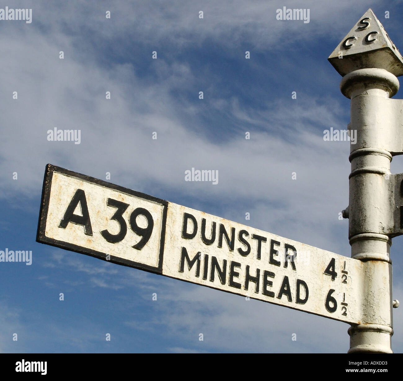 A39 road sign hi-res stock photography and images - Alamy