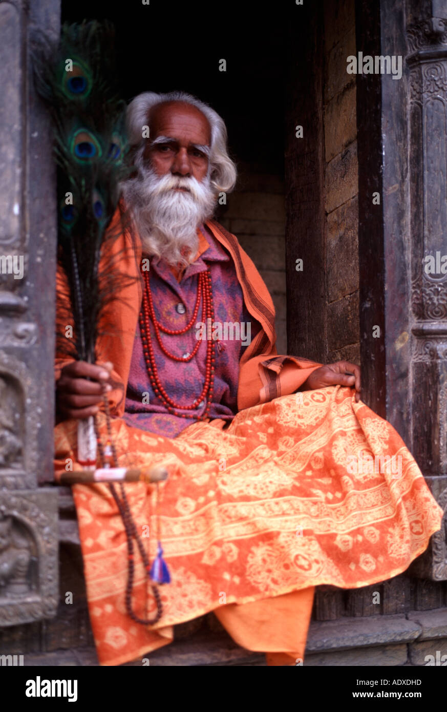 Holy man in Nepal Stock Photo - Alamy