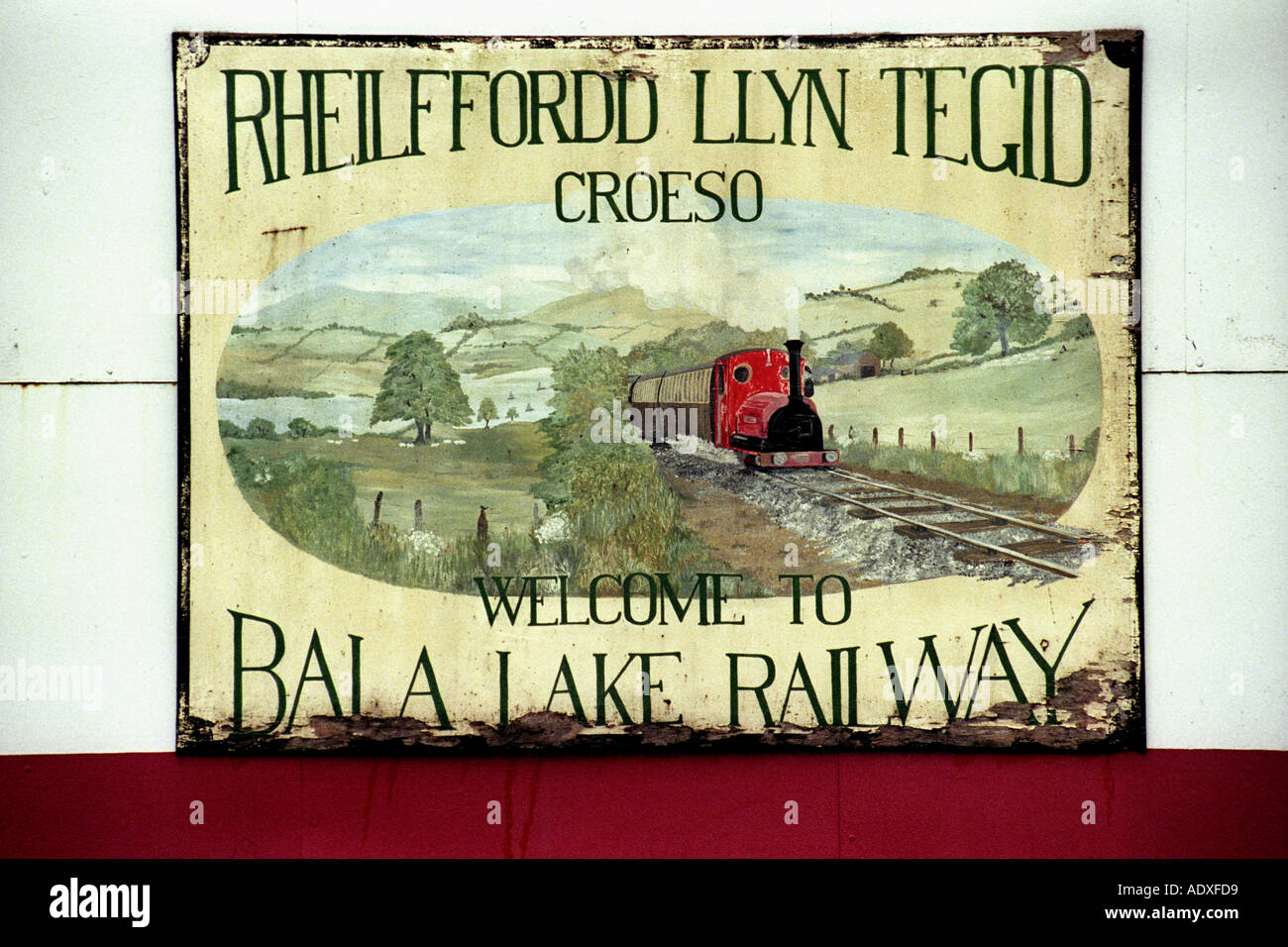 Sign at Bala Lake Railway Bala Gwynedd North Wales UK Stock Photo - Alamy