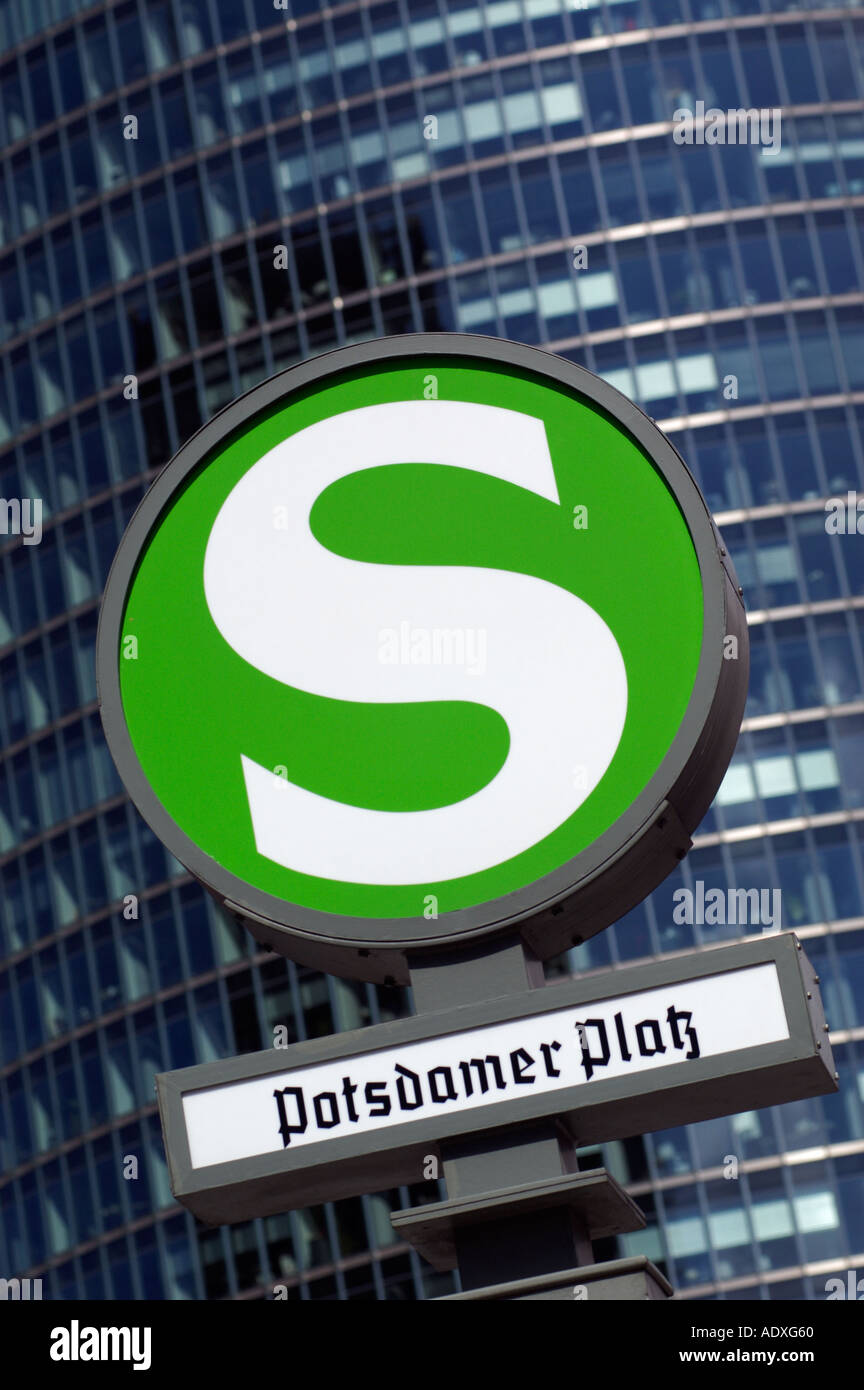Subway sign in Potsdamer Platz in Berlin 2005 Stock Photo - Alamy
