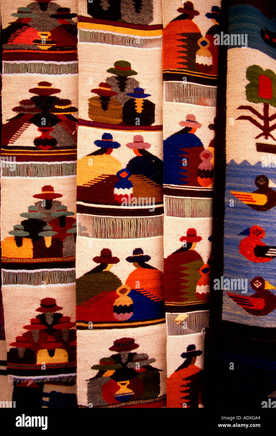 textile, textiles, weaving, weavings, Otavalo Market, Indian market ...