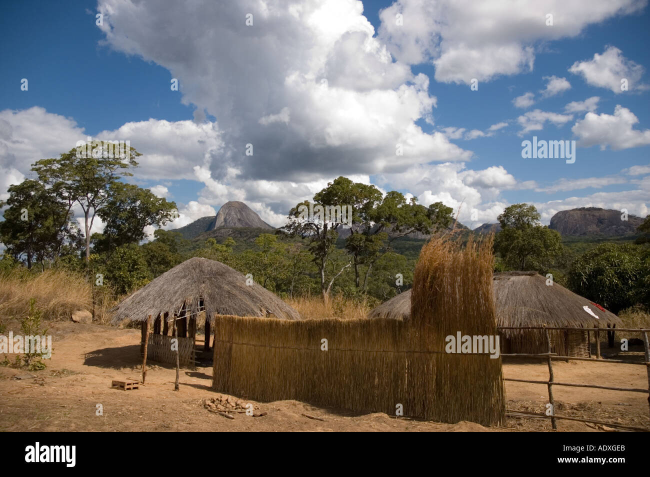 Small African village in rural Mozambique Stock Photo - Alamy