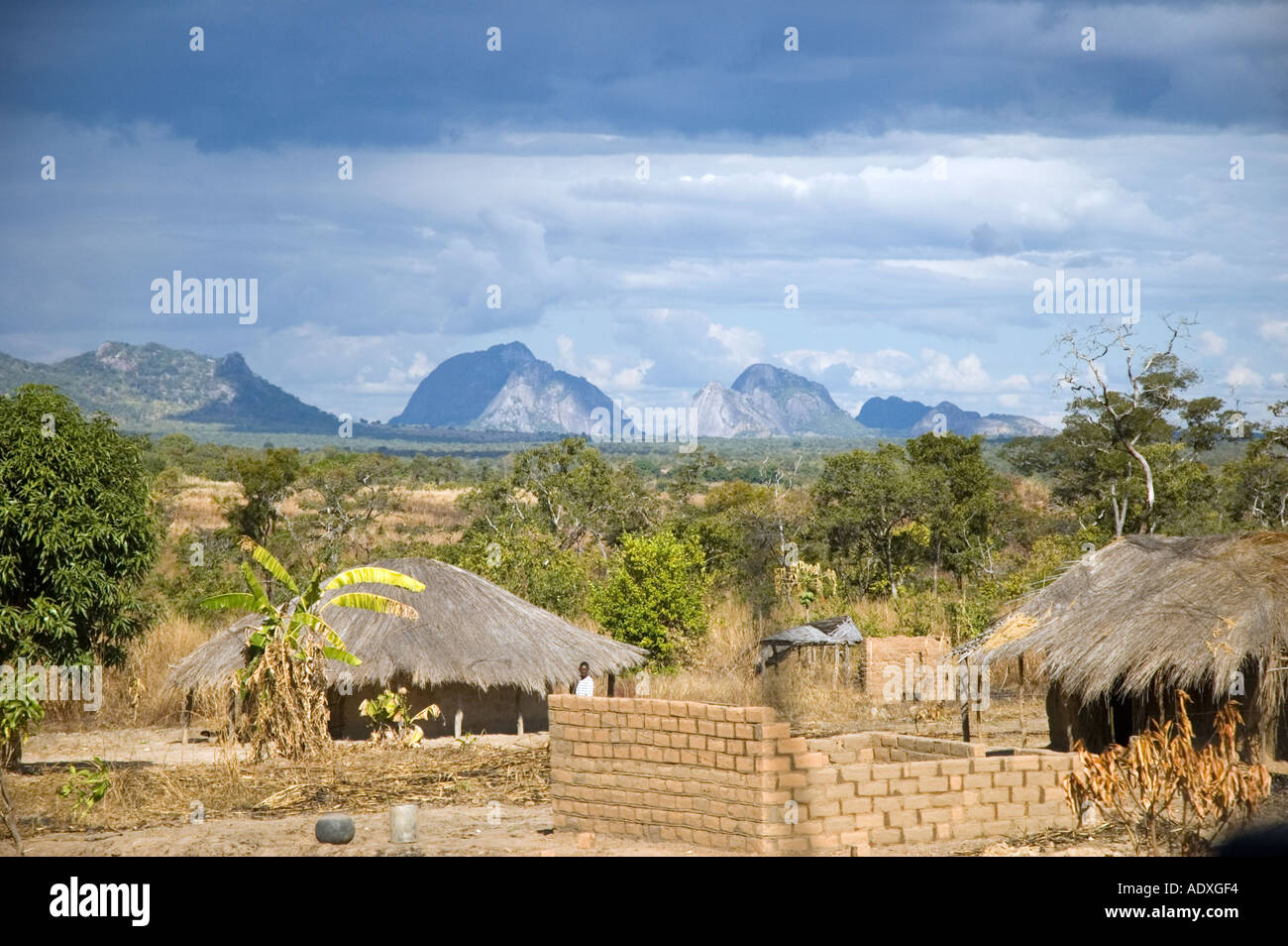 Small African village in rural Mozambique Stock Photo - Alamy