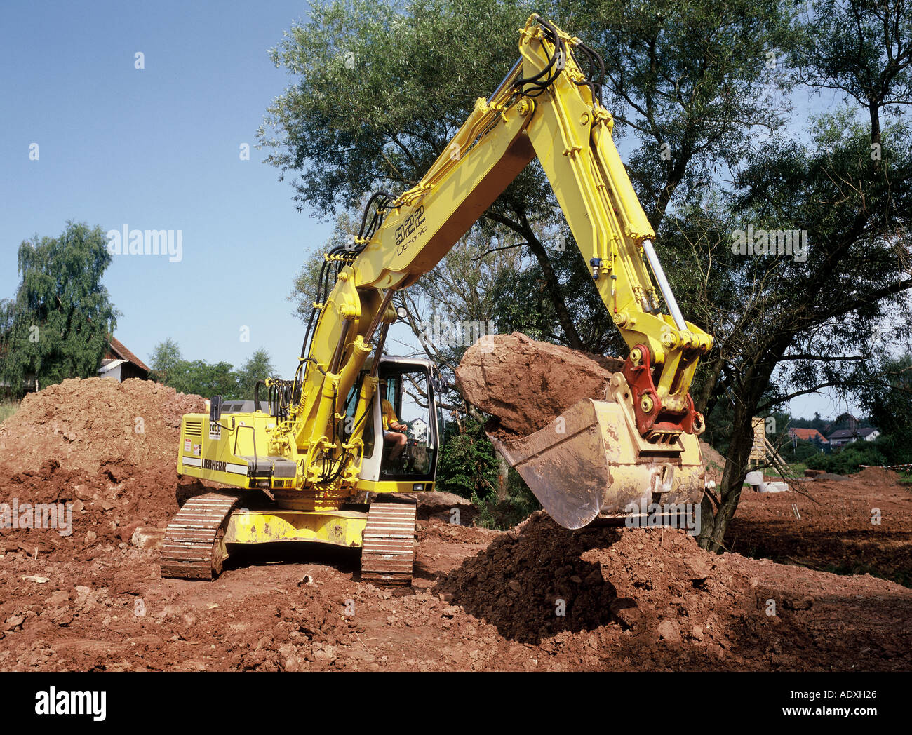 Digger at Work Stock Photo - Alamy