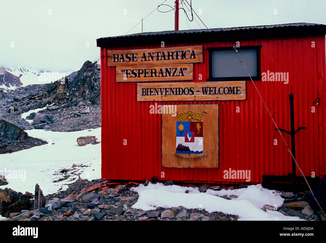 welcome sign, bienvenidos, welcome, Esperanza Argentine Army Base and ...