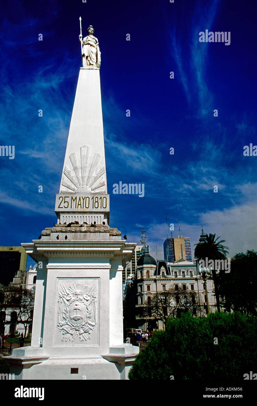 Obelisk, Obelisco, Mayo Needle, Plaza de Mayo, city of Buenos Aires ...